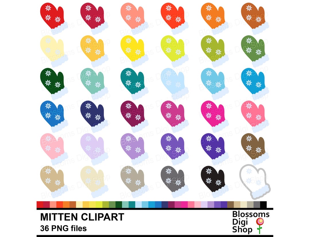 Mitten Sticker Clipart, Christmas Graphic, Star Element, Glove Png ...