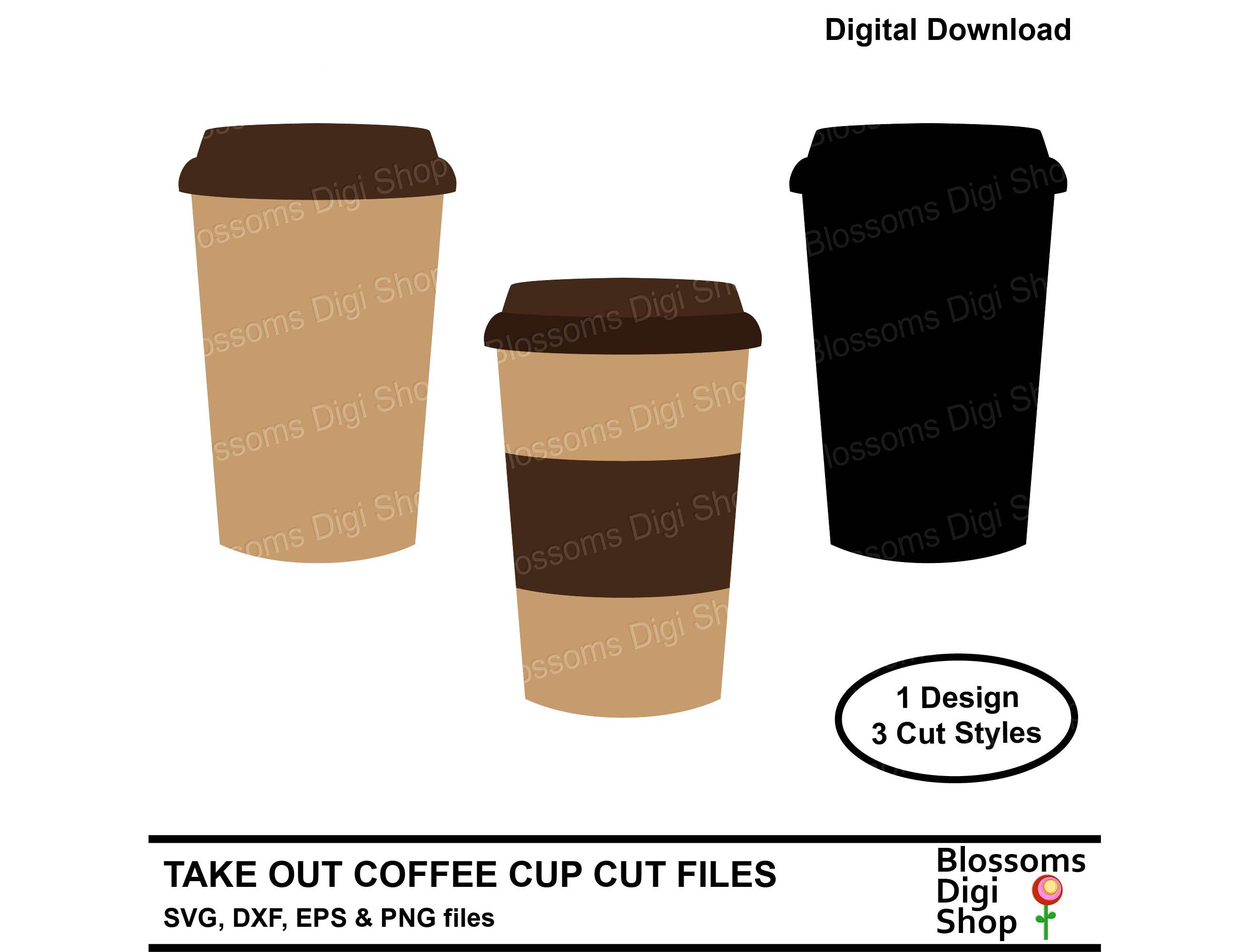 Take Out Coffee Cup, Svg Cut Files, Coffee Cup, Paper Cup, Latte Vector ...