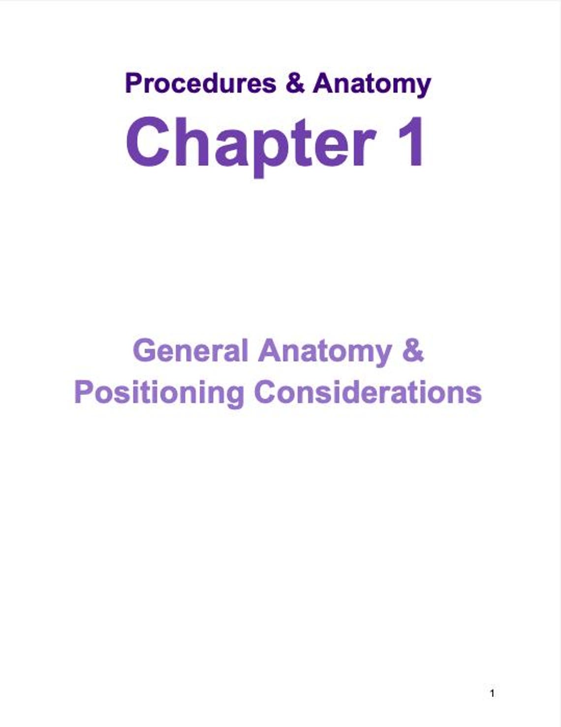 Rad Notes - General Anatomy & Positioning Considerations - Radiography ...