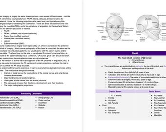 Rad Notes - General Anatomy & Positioning Considerations - Radiography ...