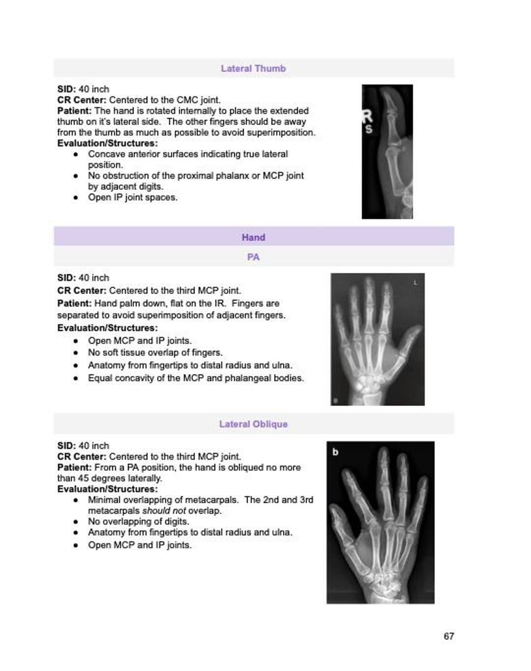 Rad Notes - Upper Extremities - Radiography Study Guide *digital Copy ...