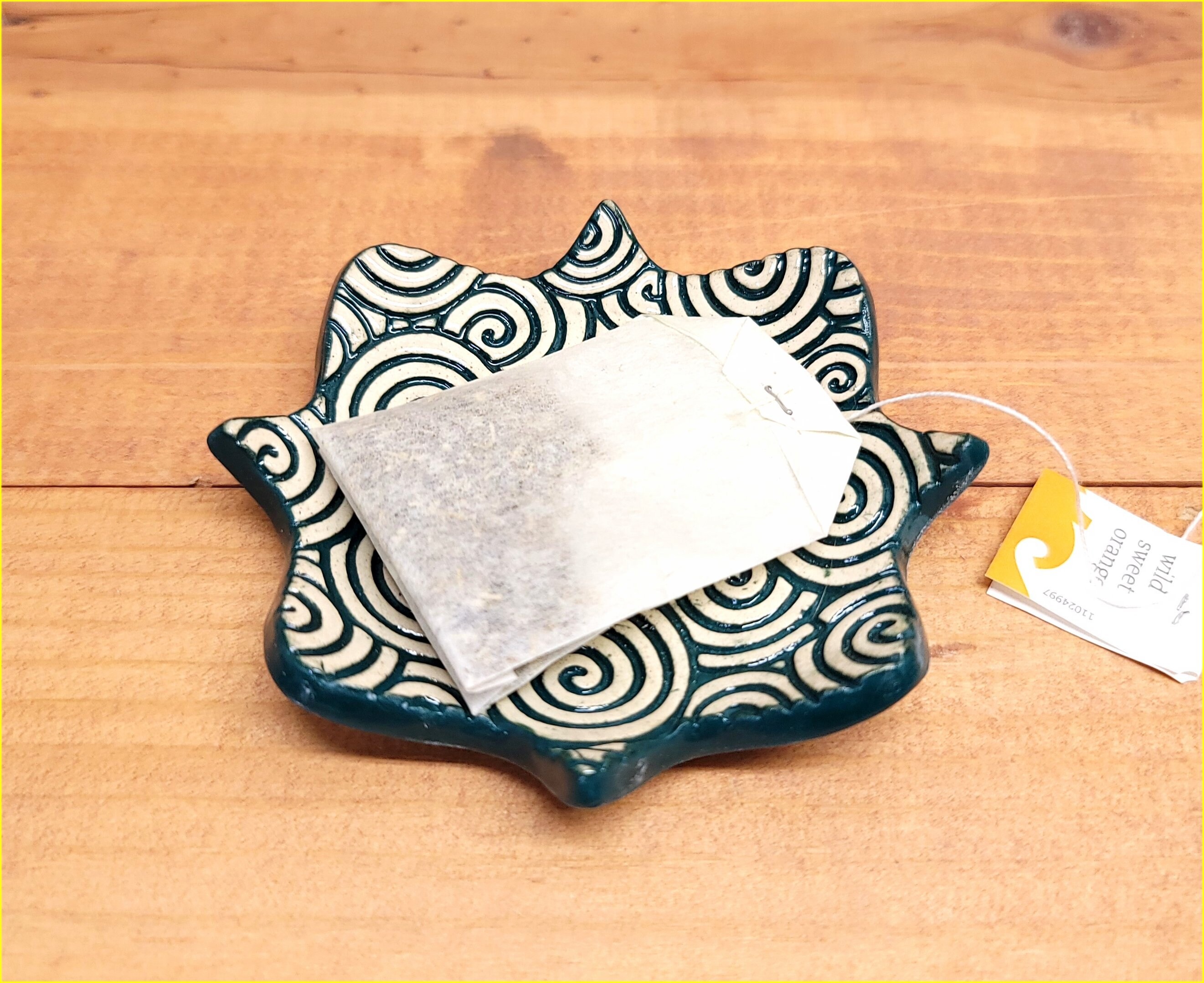Ceramic Swirl Design Trinket Tea Bag or Ring Dish - Etsy