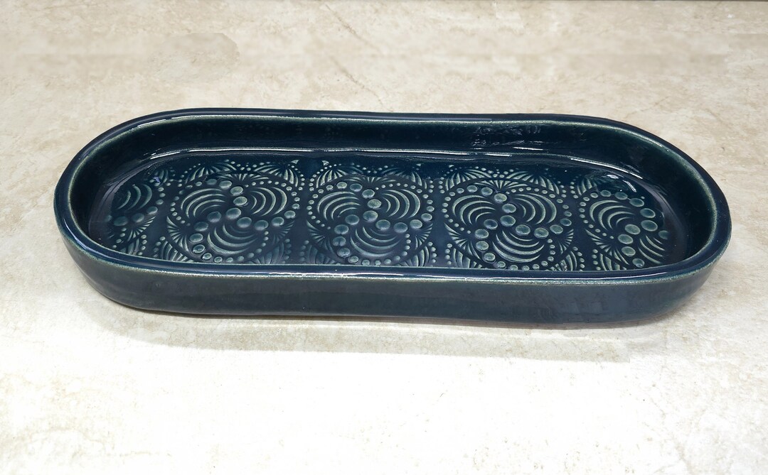 Long Dish Abstract Design for Windowsill Plants or Food - Etsy