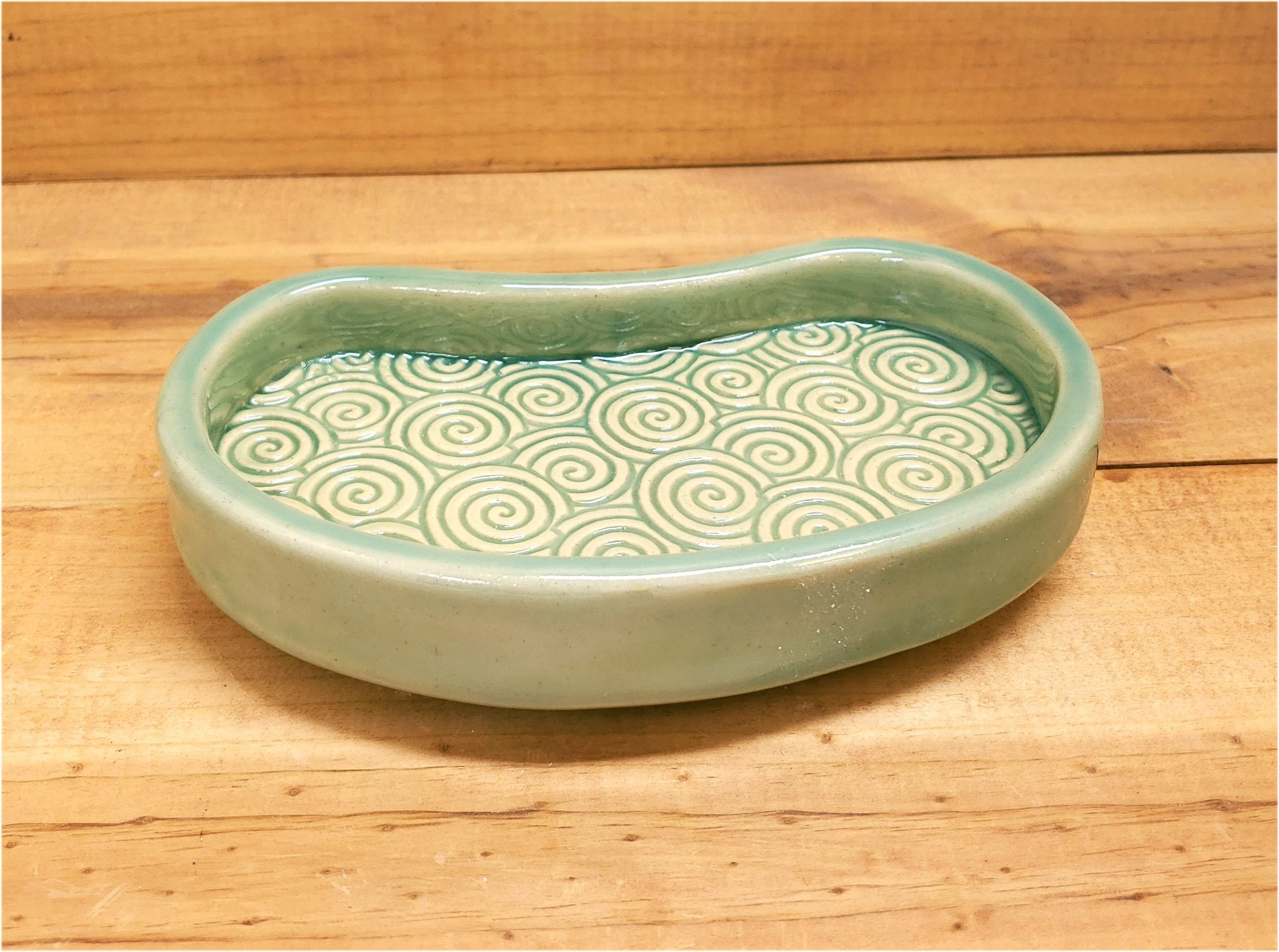 Jabón verde claro y beige o plato judío con remolinos 65 x | Etsy