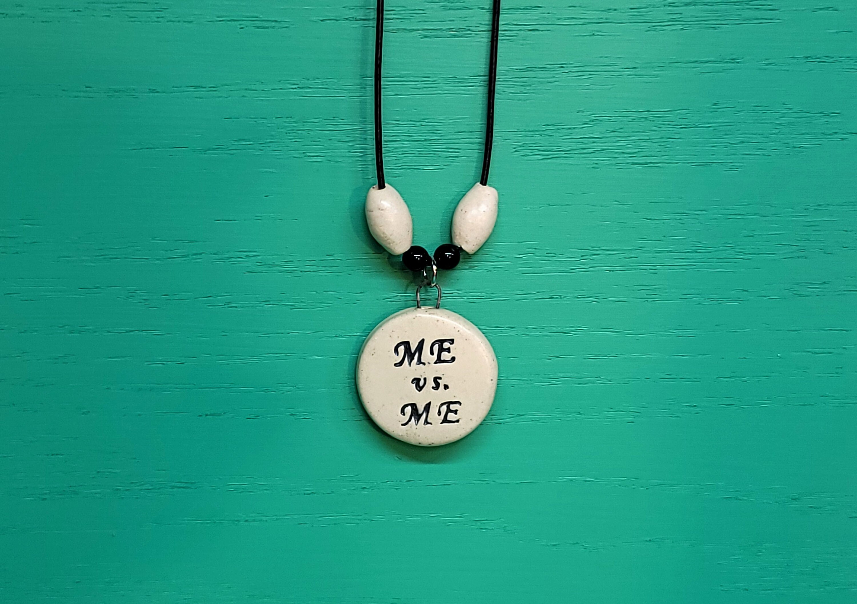 Me Vs. Me Ceramic Necklace Square, Oblong, or Round - Etsy