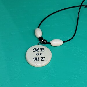 Me Vs. Me Ceramic Necklace Square, Oblong, or Round - Etsy