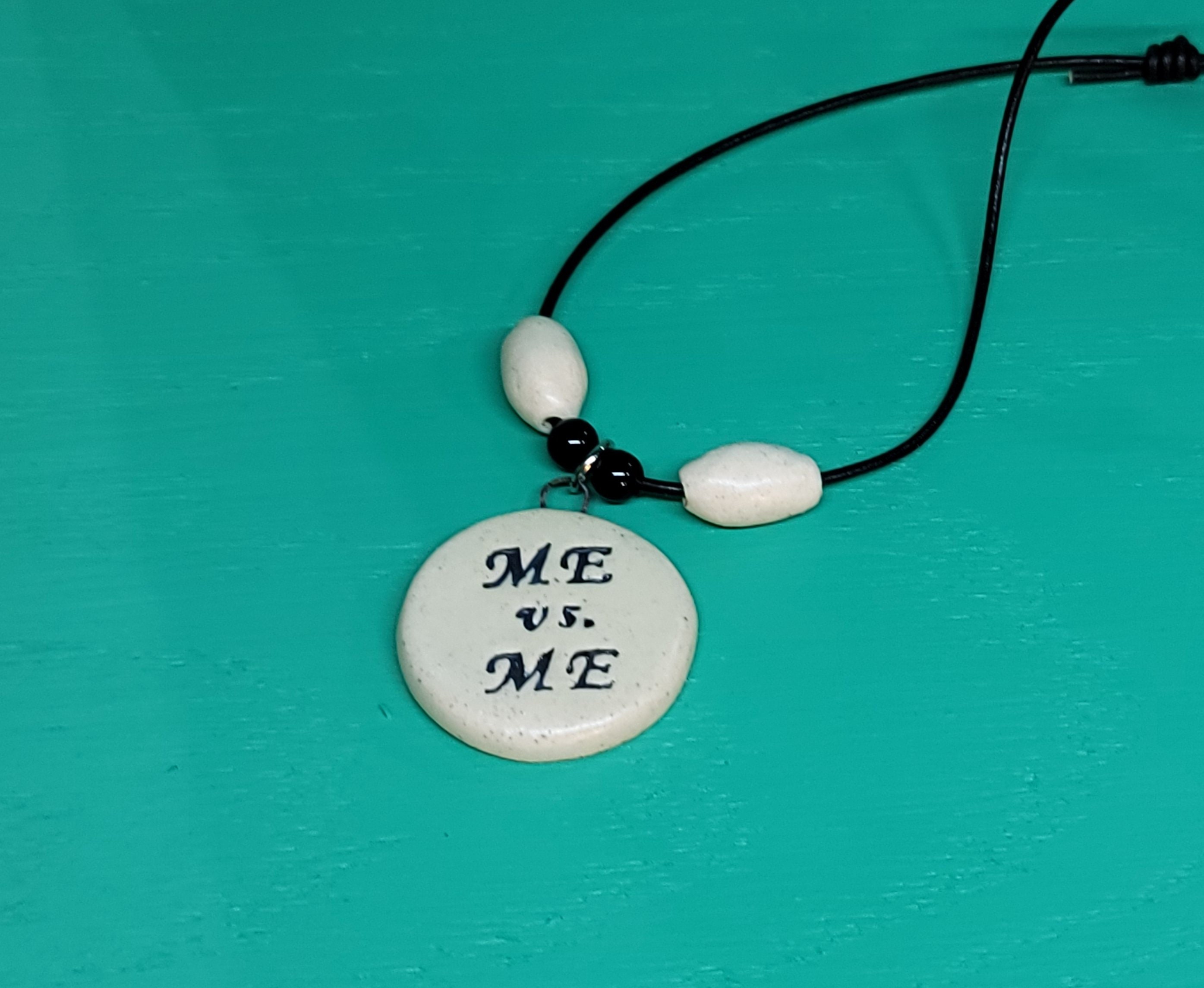 Me Vs. Me Ceramic Necklace Square, Oblong, or Round - Etsy