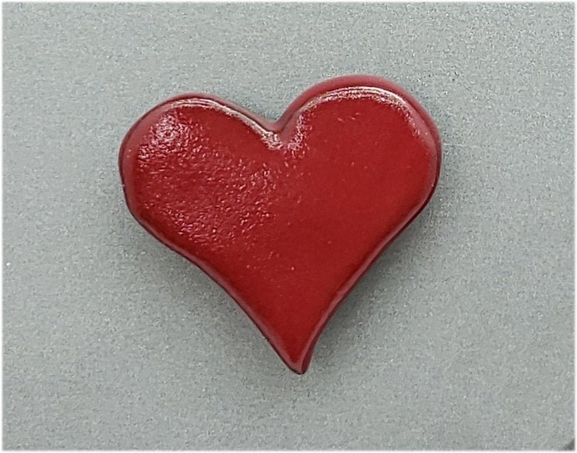 Red Heart Ceramic Refrigerator Magnets - Etsy