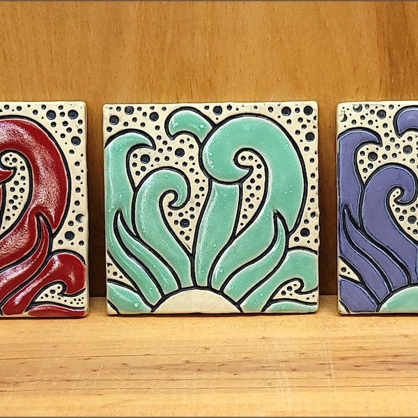 Ceramic Square Coaster - Etsy