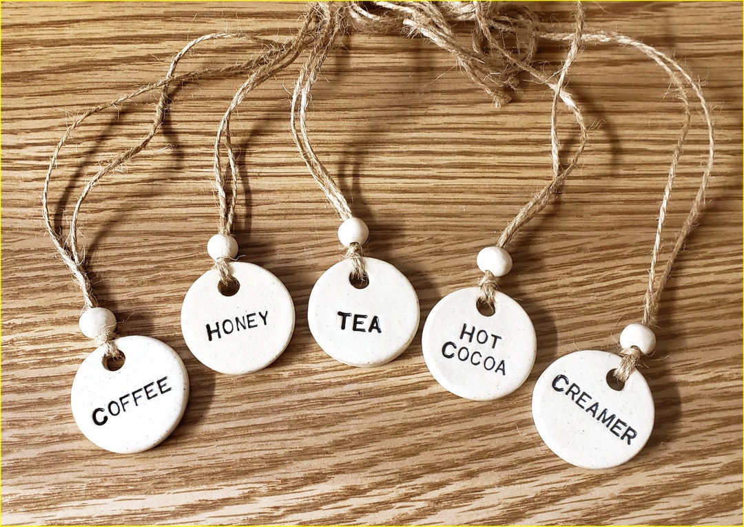 Ceramic Kitchen Beverage Canister Label Dangle - Etsy
