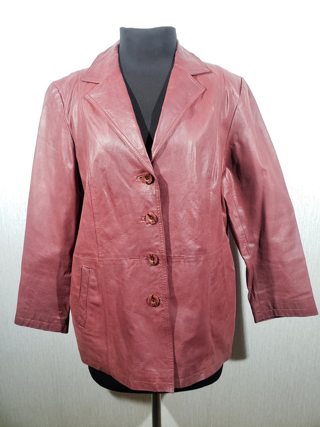 Wonderful Red Leather Jacket for Women. Red Jacket Made of Genuine ...