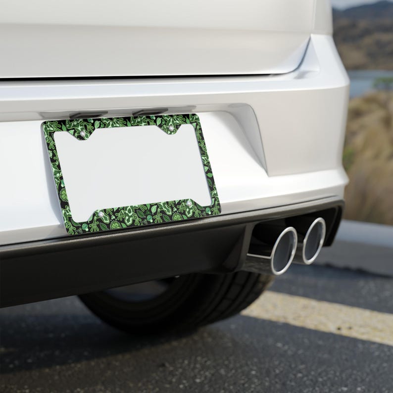 Frog License Plate Frame, Cute Animal Garden Car Accessories, Metal ...