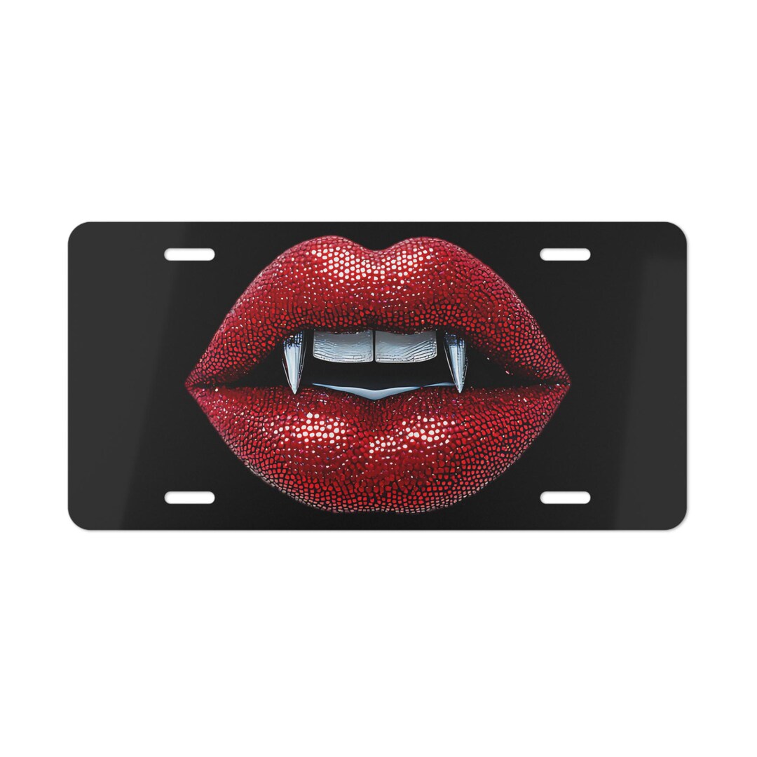 Dracula Fangs License Plate - Etsy