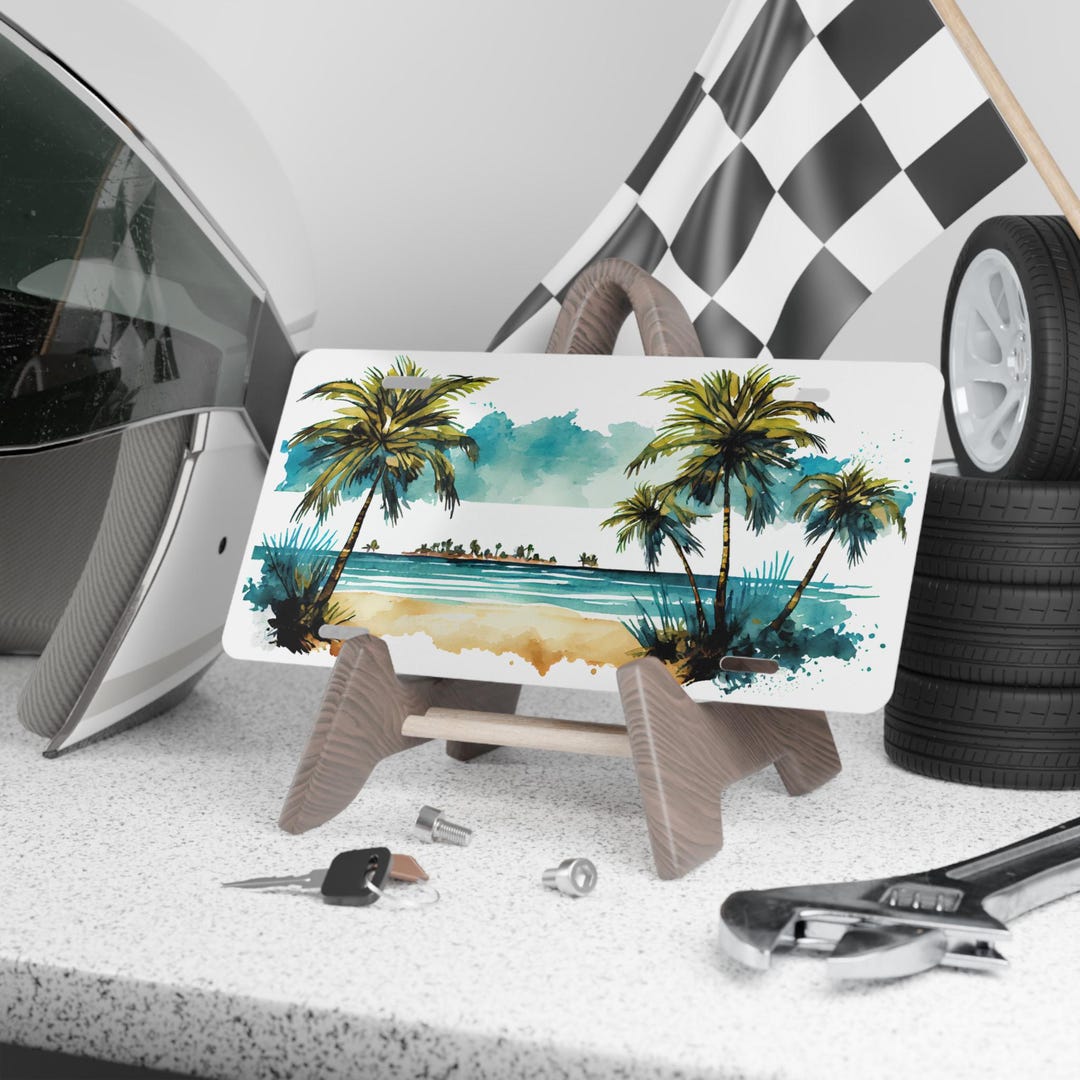 Beach Vanity Plate, Beachy License Plate, Ocean Vibes Car Tag, Coastal ...