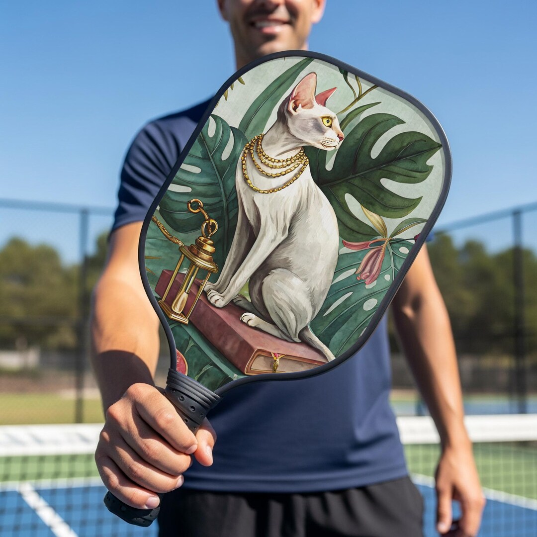 Sphynx Cat Pickleball Kit With Luxury Cat Design Paddles, Perfect Set ...