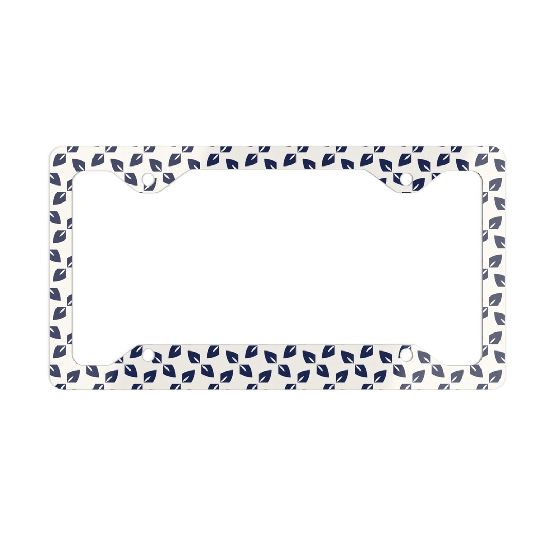 Dark Blue and White License Plate Frame - Etsy
