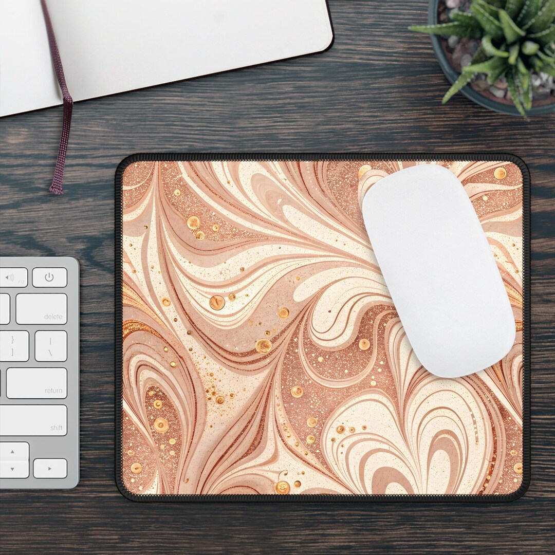 Terracotta Marble Gaming Mouse Pad - Elegant Desk Accessory for Gamers ...