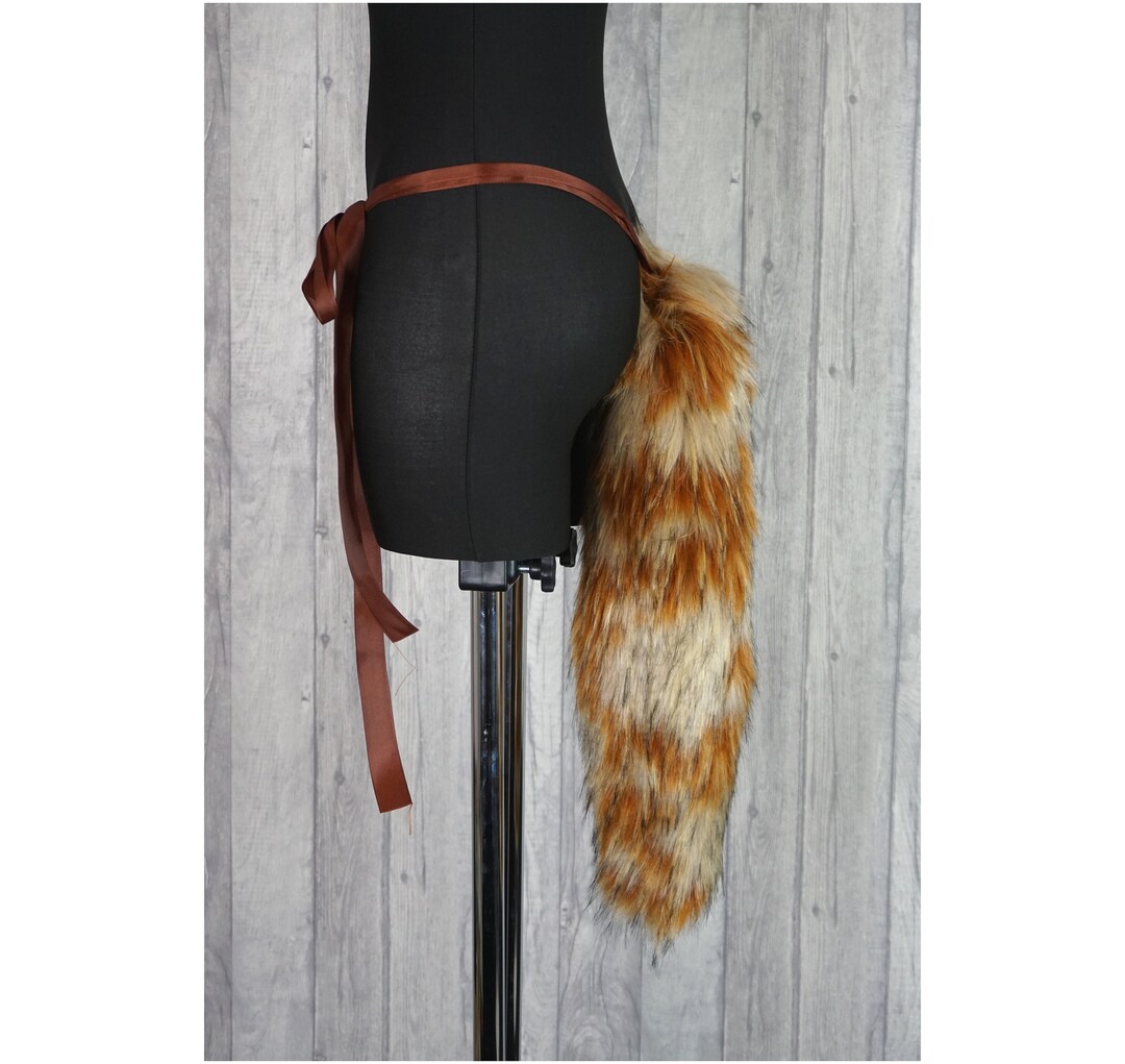 Cosplay Tail, Wolf, Fox, Cat, Fluffy, Silky, Faux Fur, Brown, Falcon ...