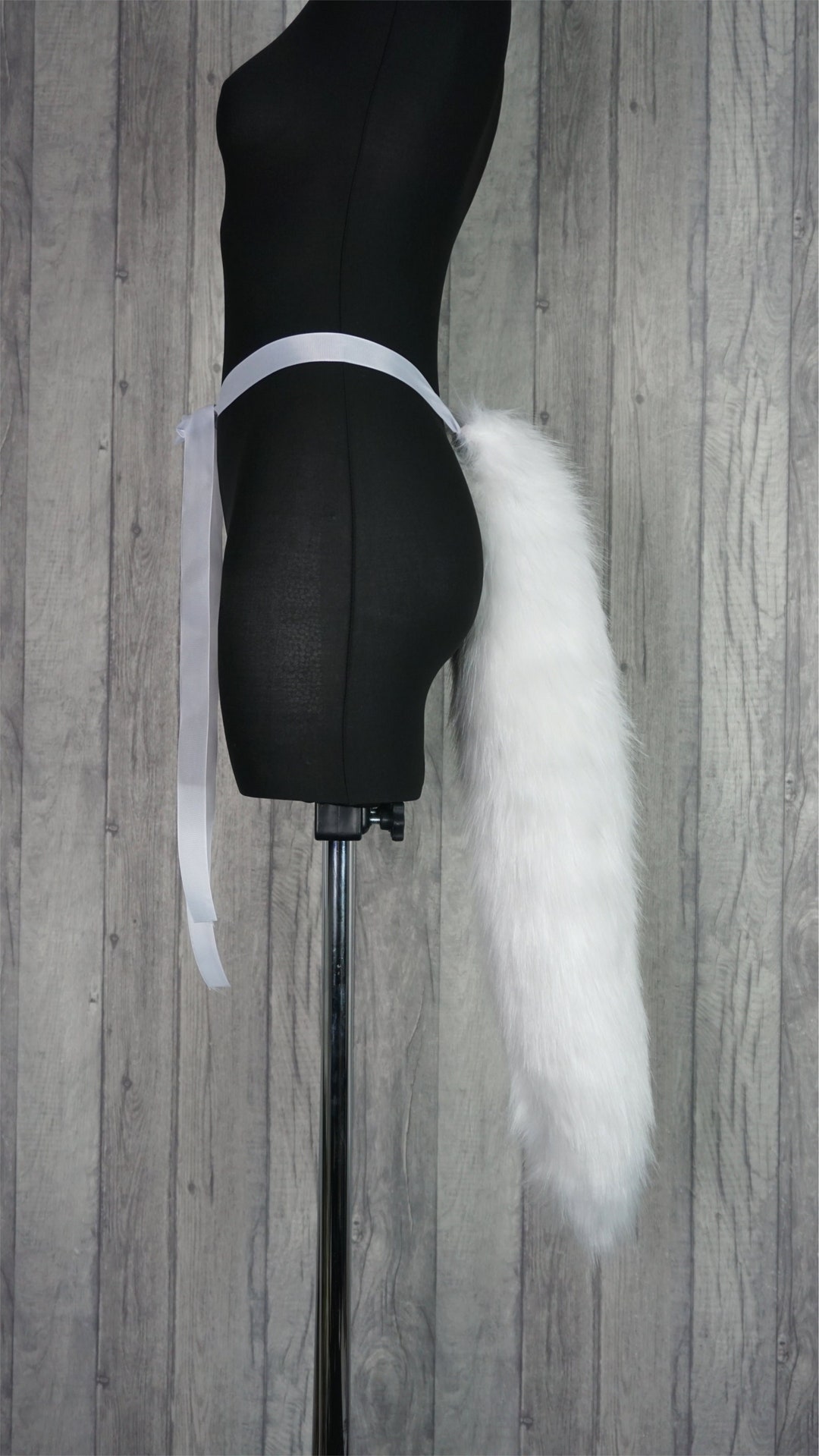 Cosplay Tail, Wolf, Fox, Cat, Fluffy, Silky, Faux Fur, White, High ...