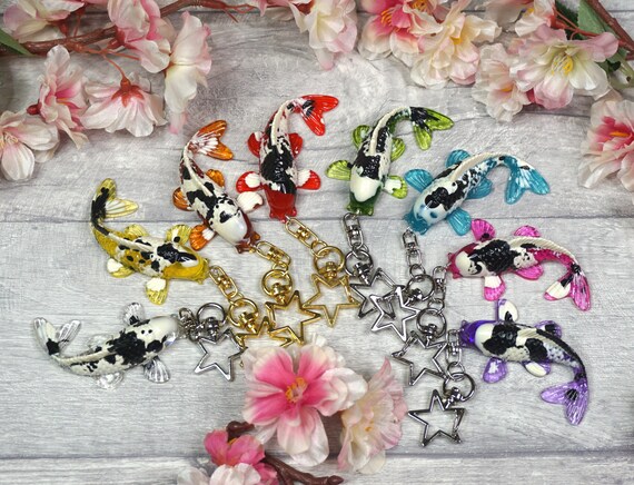 Koi Carp Keychain Resin High Quality Colorful Star - Etsy