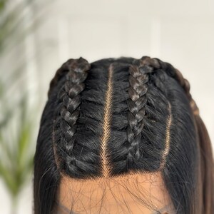 Anya Long 2-braid Auburn Mix Lace Front Wig - Rooted Brown - Stylish ...