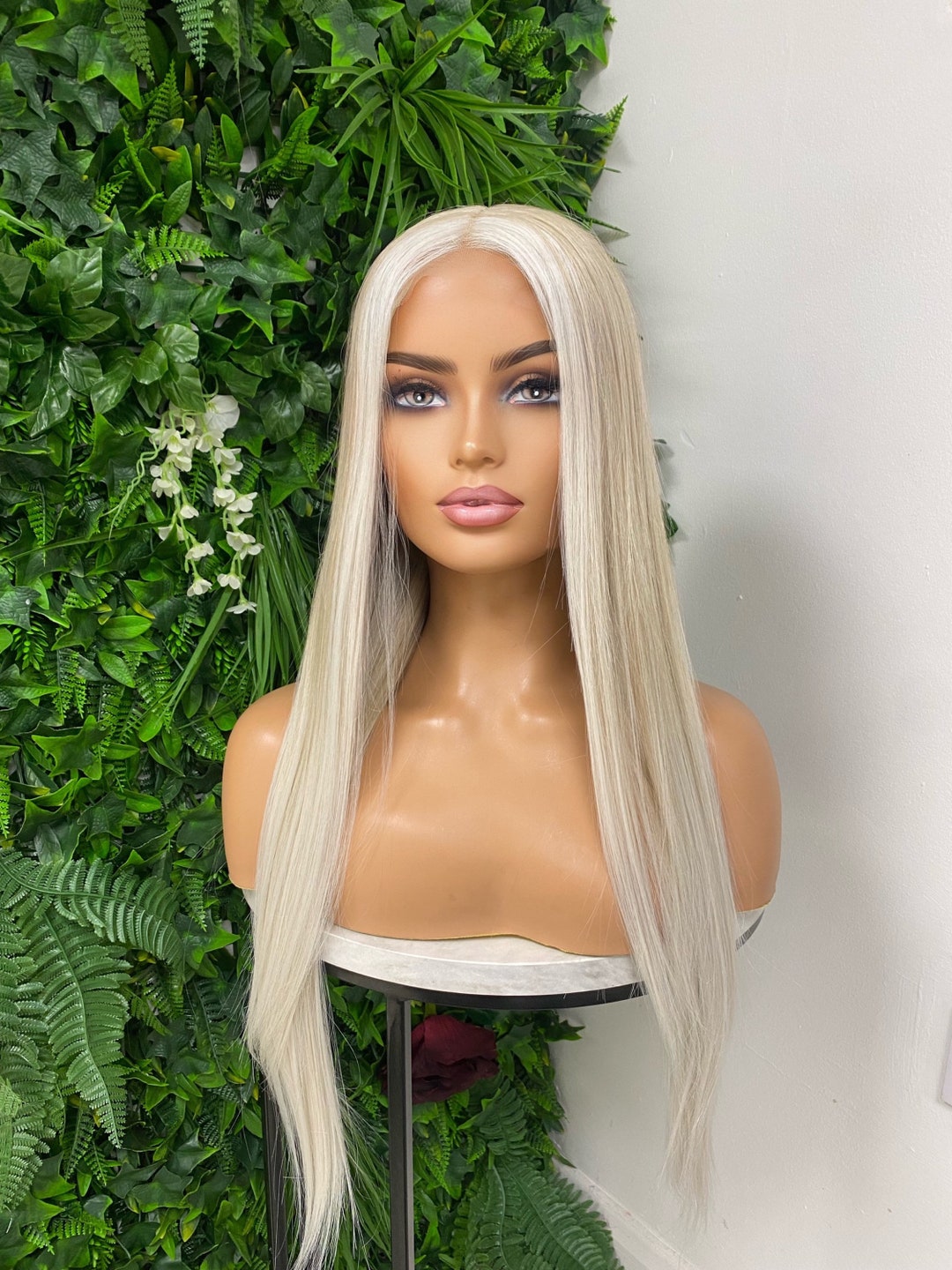 Long Straight Luxury Heat Safe Synthetic Fibre Straight Beige Blonde ...