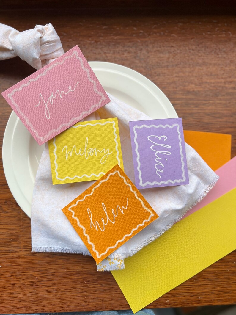 Place Cards bright Colours - Etsy Australia
