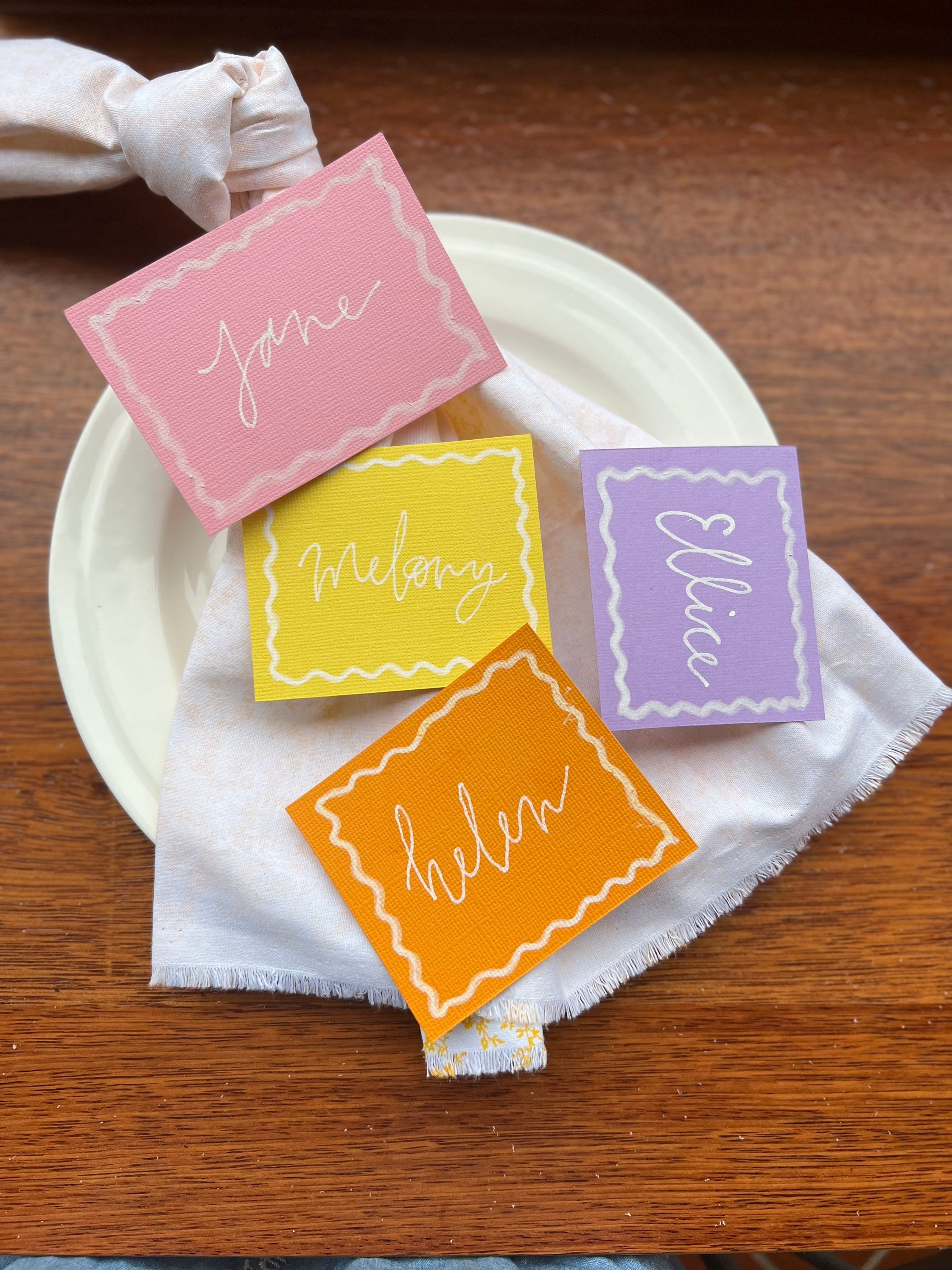 Place Cards bright Colours - Etsy Australia