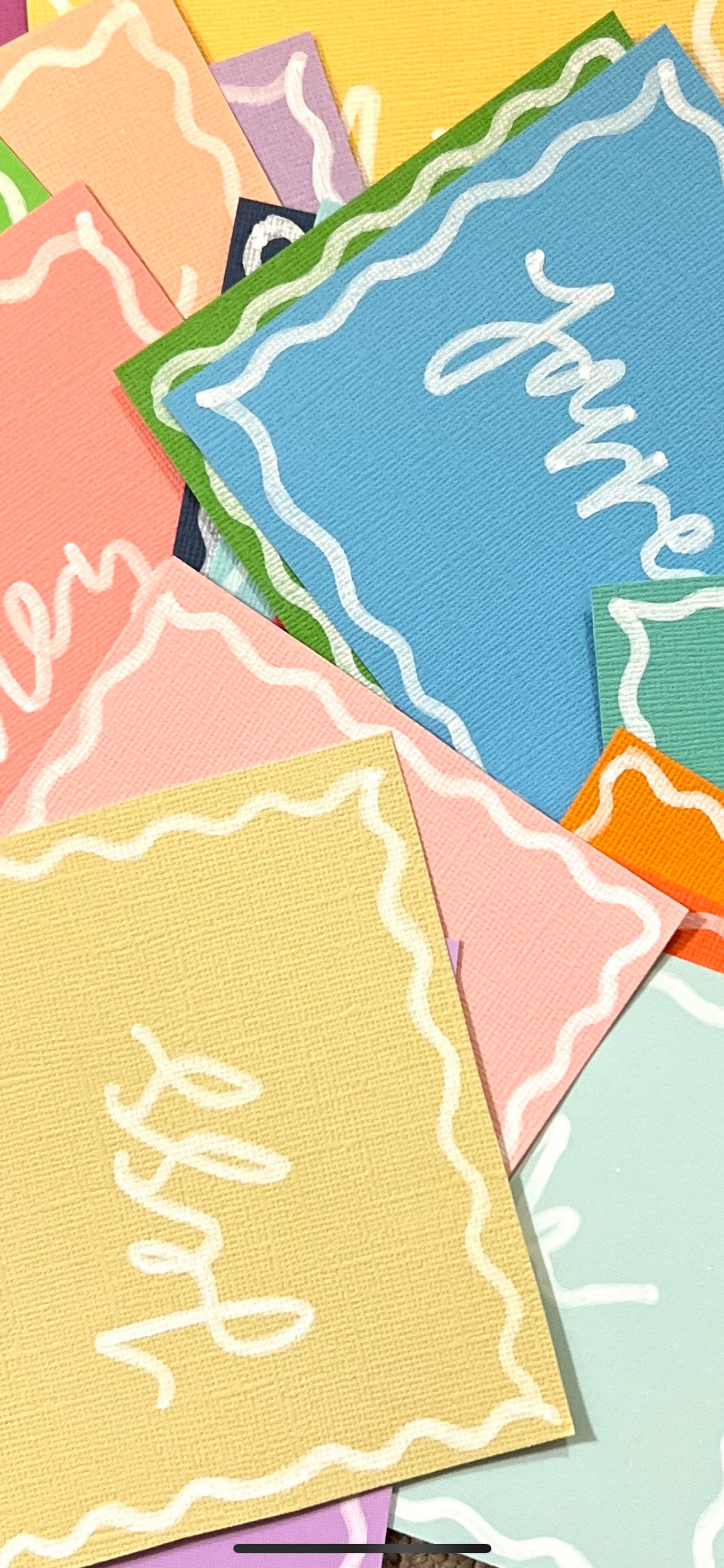 Place Cards bright Colours - Etsy Australia