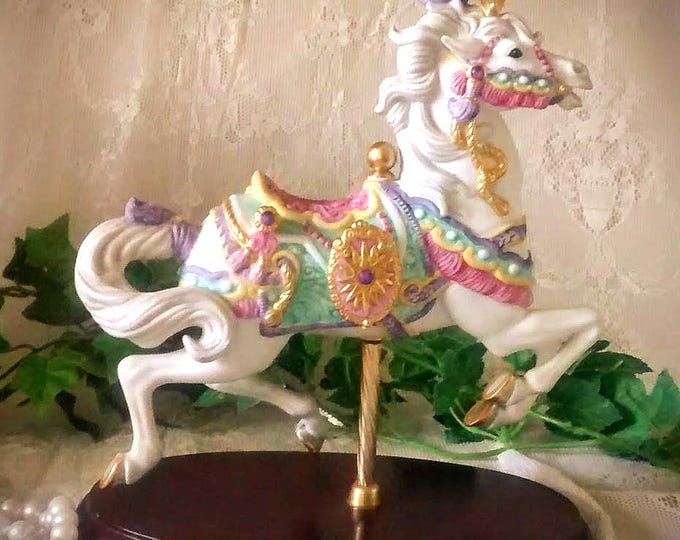 Vintage Lenox Carousel Charger Horse : Handpainted Bisque Porcelain ...