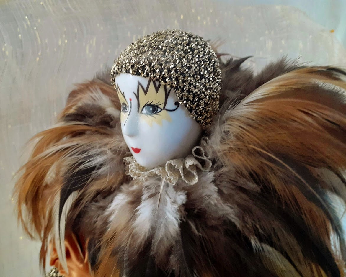 Pierrot Doll / Venetian Ball Doll / Boudoir Doll / Harlequin - Etsy
