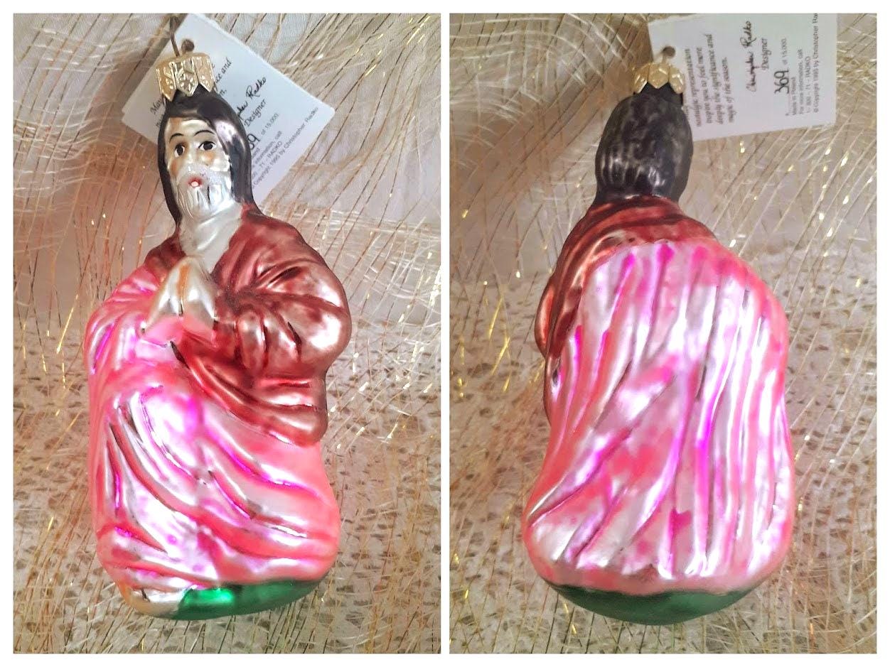 Vintage Christopher Radko Holy Family Nativity Set: 1995 Limited ...