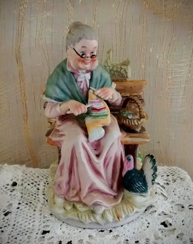 Vintage Sculptures RETIREMENT: Old Man and Old Woman Figurines in ...