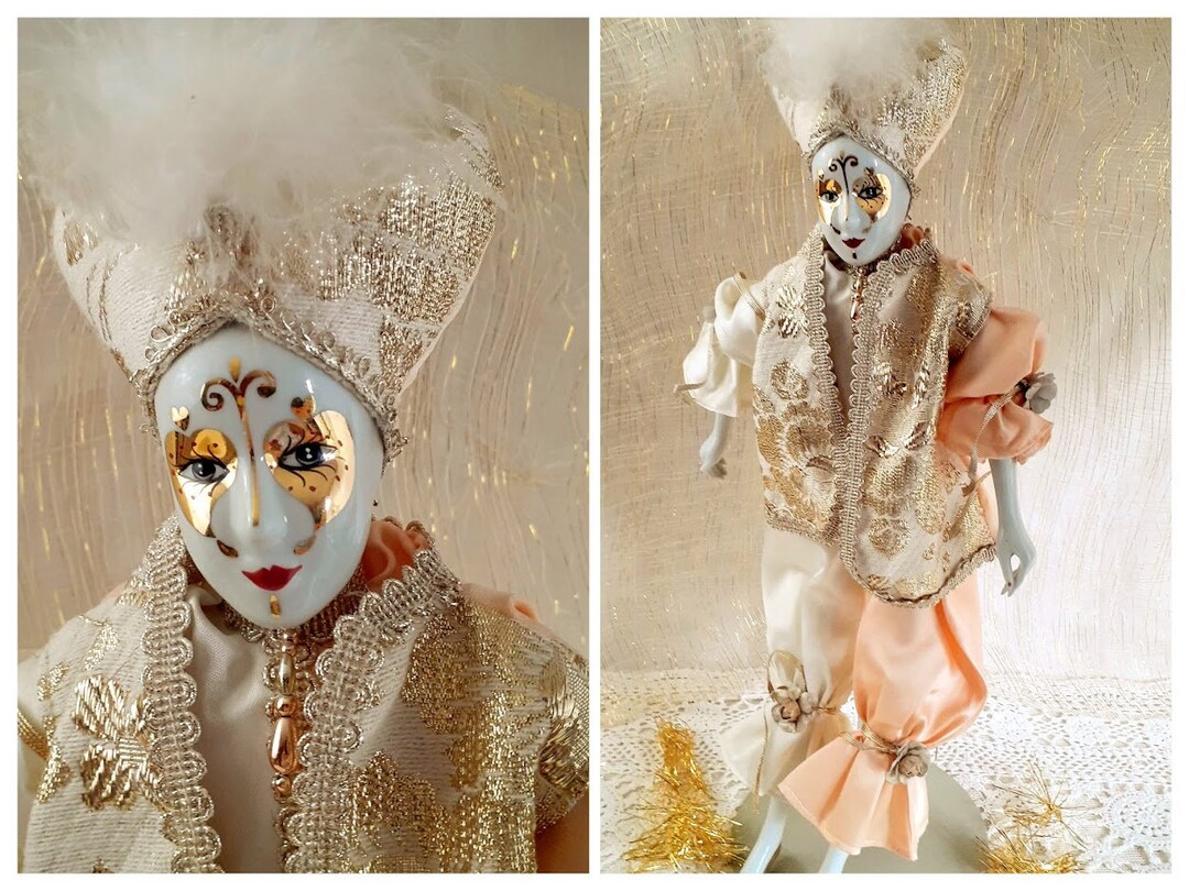 Pierrot Doll / Venetian Masked Ball Doll / Boudoir Doll / - Etsy