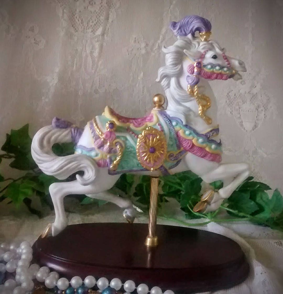 Vintage Lenox Carousel Charger Horse : Handpainted Bisque Porcelain ...