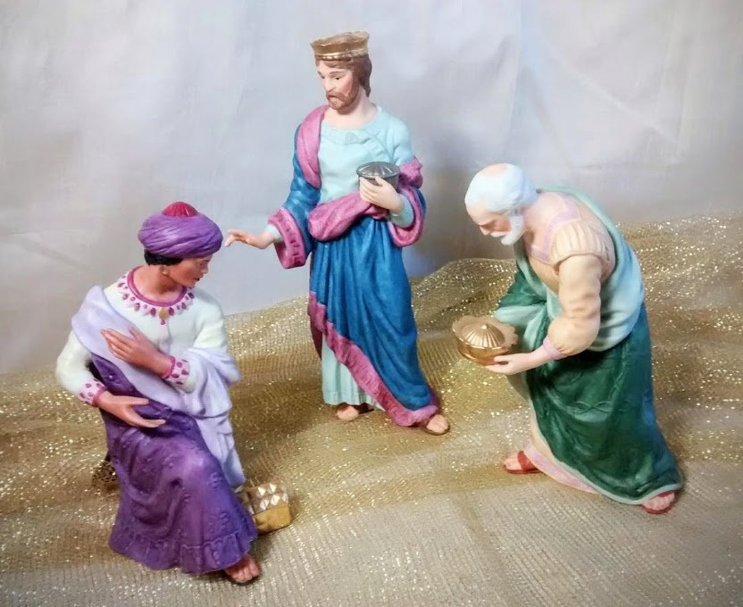 Nativity Lenox RENAISSANCE / the Three Kings / Hand Painted Bisque ...