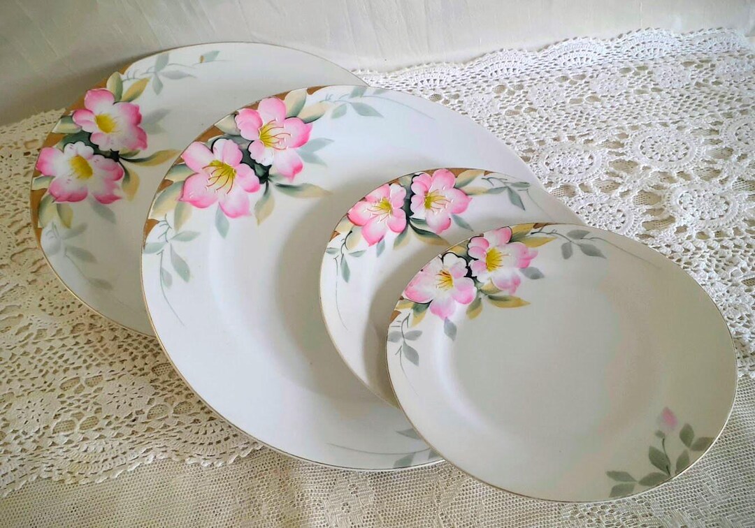 Vintage Noritake Azalea Plates: Dinner & Luncheon Set - Etsy