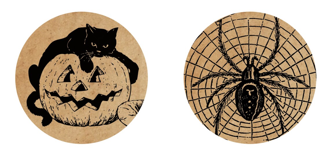 Printable Halloween Cupcake Toppers, Spooky Party Circles, Cake ...