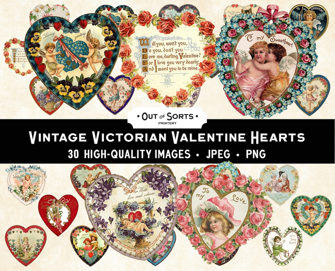 Victorian Valentine Hearts, Vintage Cards, Antique Love Cards ...
