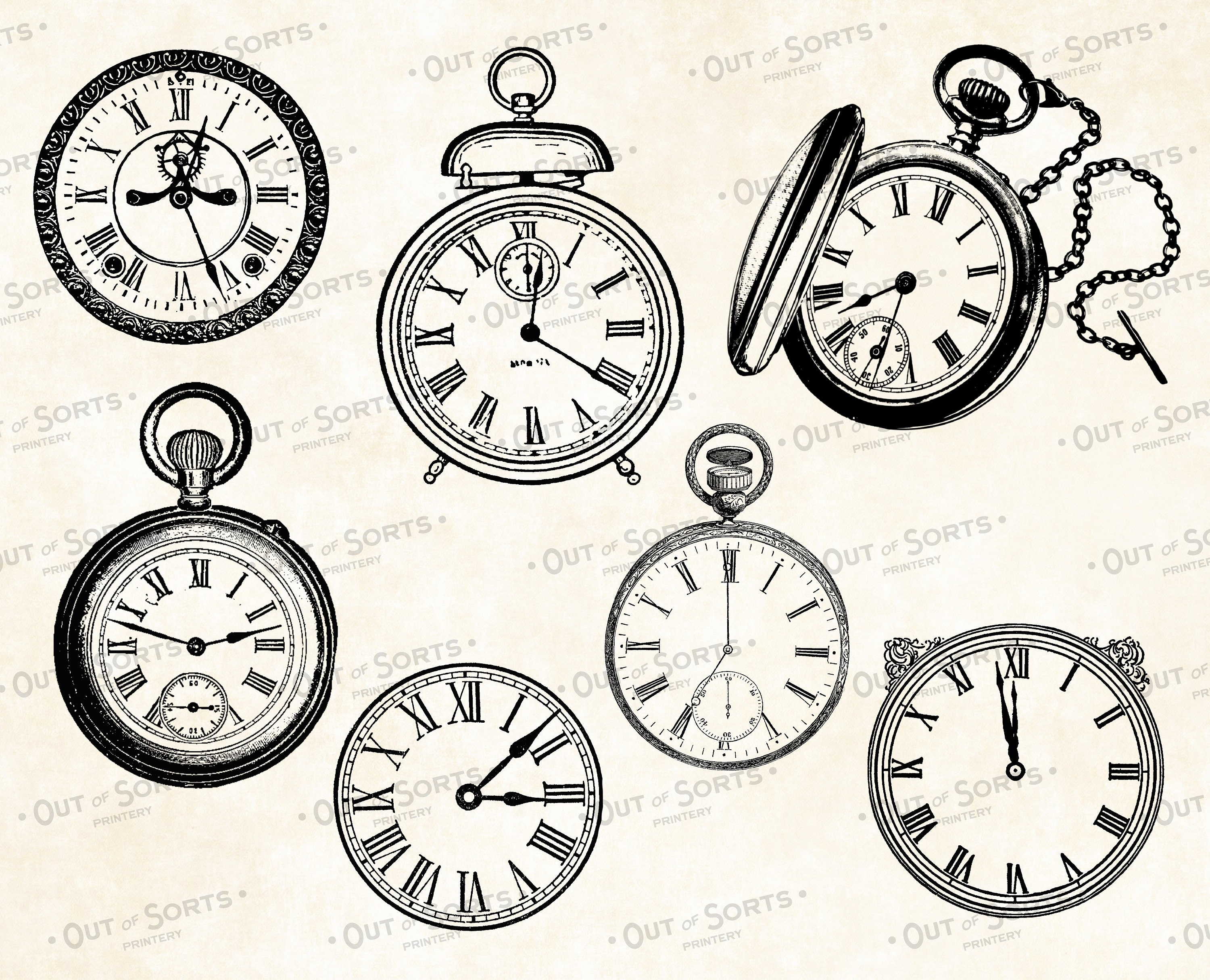 Clocks and Watches Overlays, Vintage Stopwatch PNG, Antique Pocket ...