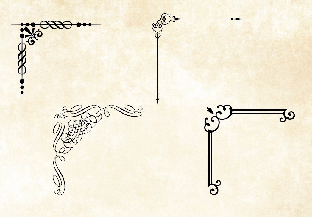 Vintage Corner Border Vector