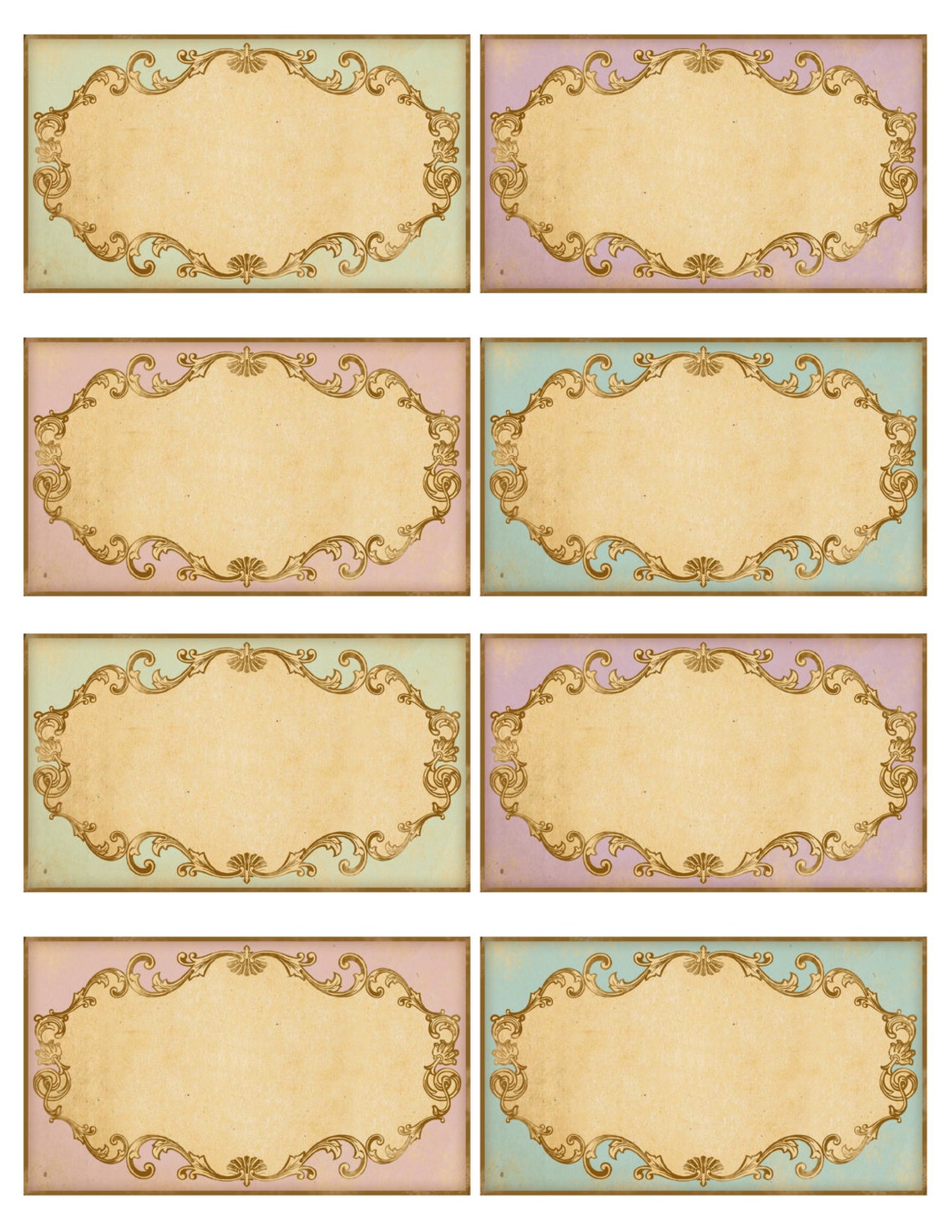 Shabby Chic Labels & Tags Printable Labels. Antique Tags - Etsy