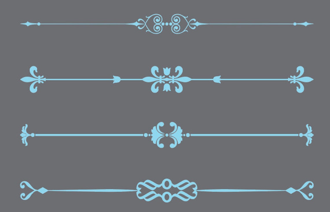 Light Blue Text Dividers SVG Cutting Machine Light Blue Page - Etsy