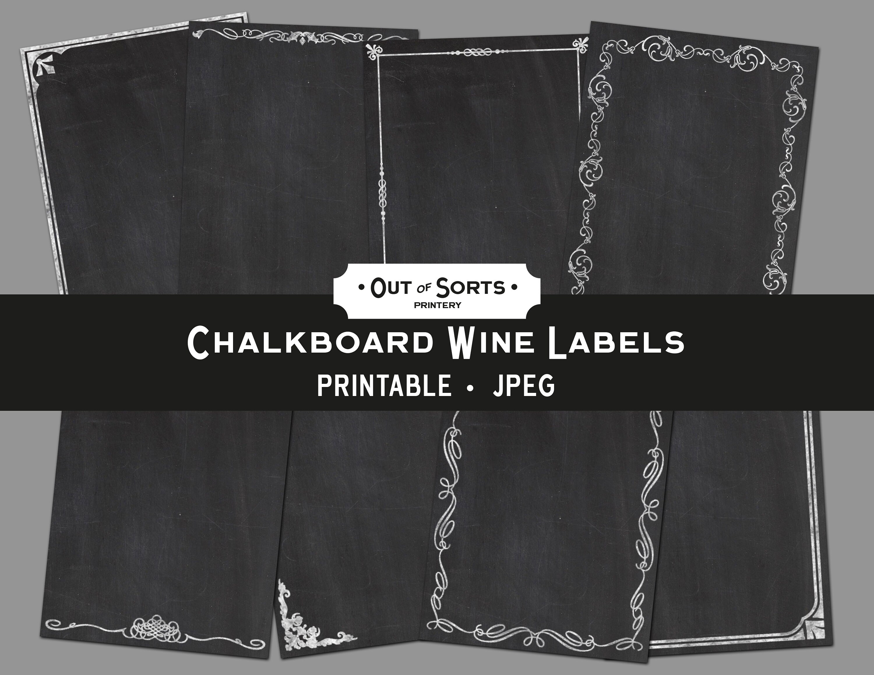 Wine Chalkboard Printables