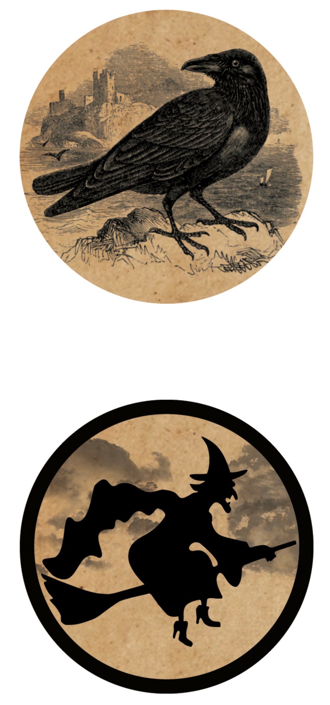 Printable Halloween Cupcake Toppers, Spooky Party Circles, Cake ...