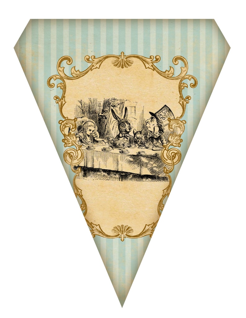 Alice in Wonderland Tea Party Banner Printable Alice Banner - Etsy ...