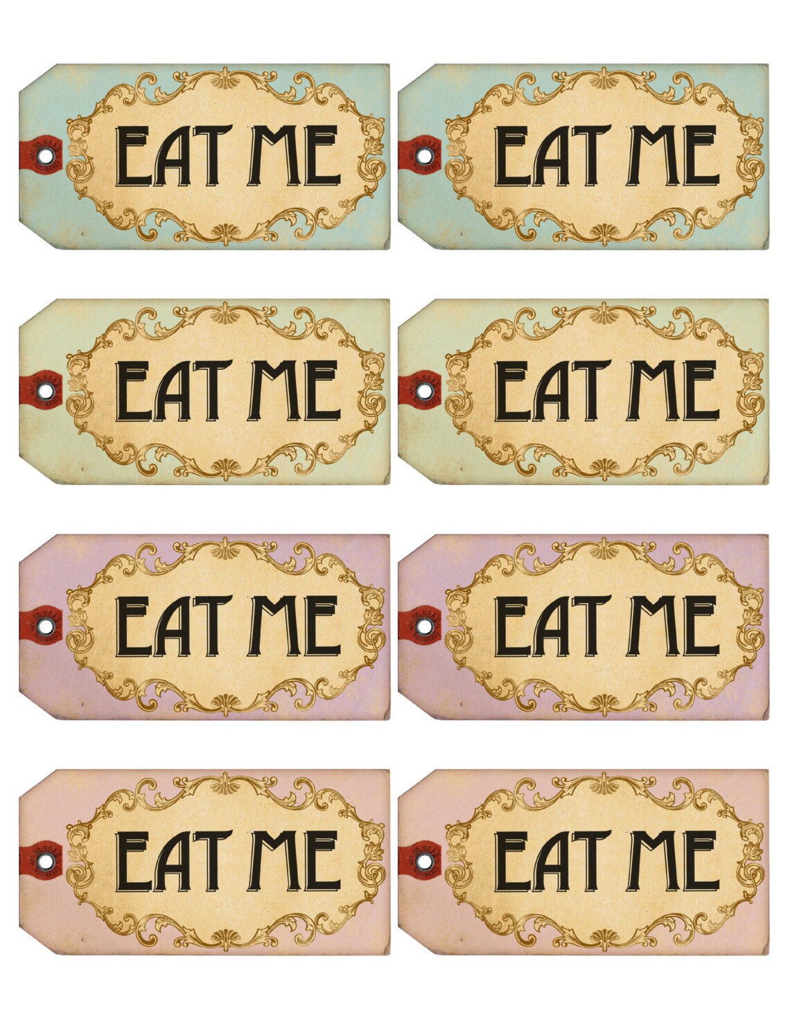 Alice in Wonderland Tags Alice Labels Eat Me Tags Eat Me - Etsy Canada