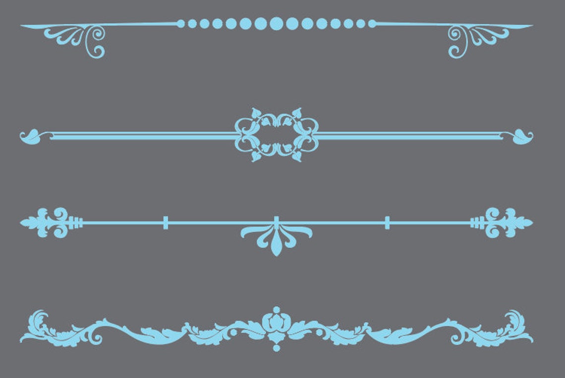 Light Blue Text Dividers SVG Cutting Machine Light Blue Page - Etsy