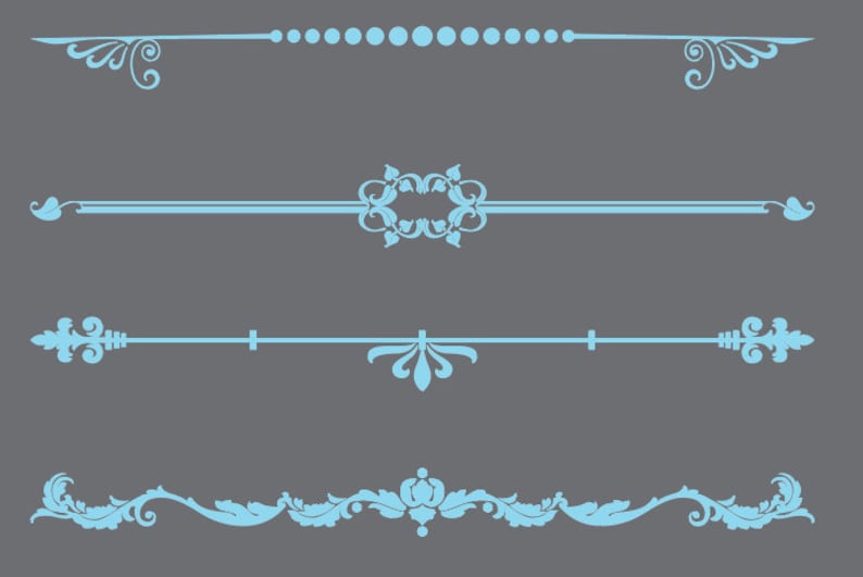 Light Blue Text Dividers SVG Cutting Machine Light Blue Page - Etsy