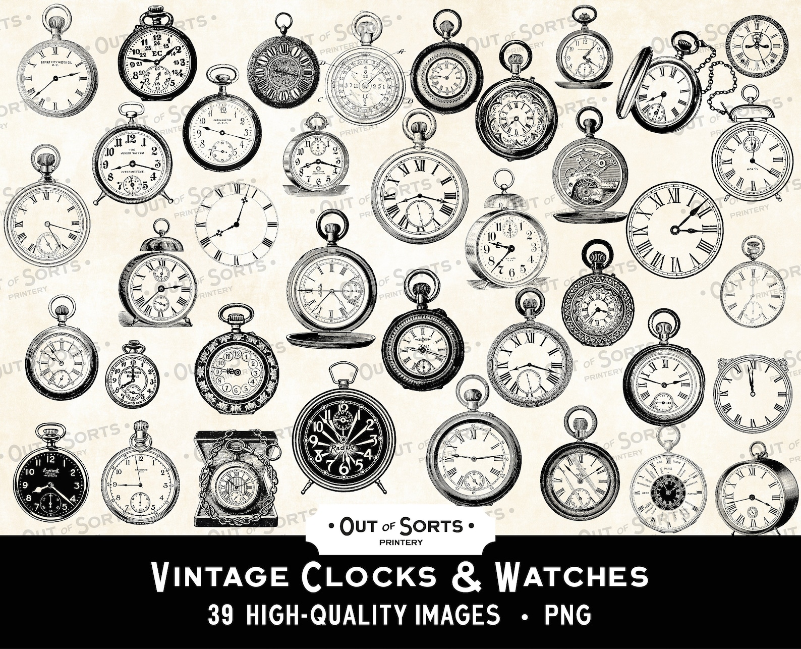 Clocks and Watches Overlays, Vintage Stopwatch PNG, Antique Pocket ...